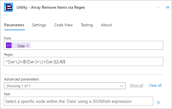 Utility Array Remove Items Via Regex Encodian Customer Help