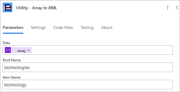 Utility - Array to XML – Encodian Customer Help