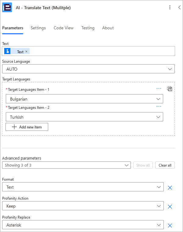 AI - Translate Text (Multiple) – Encodian Customer Help