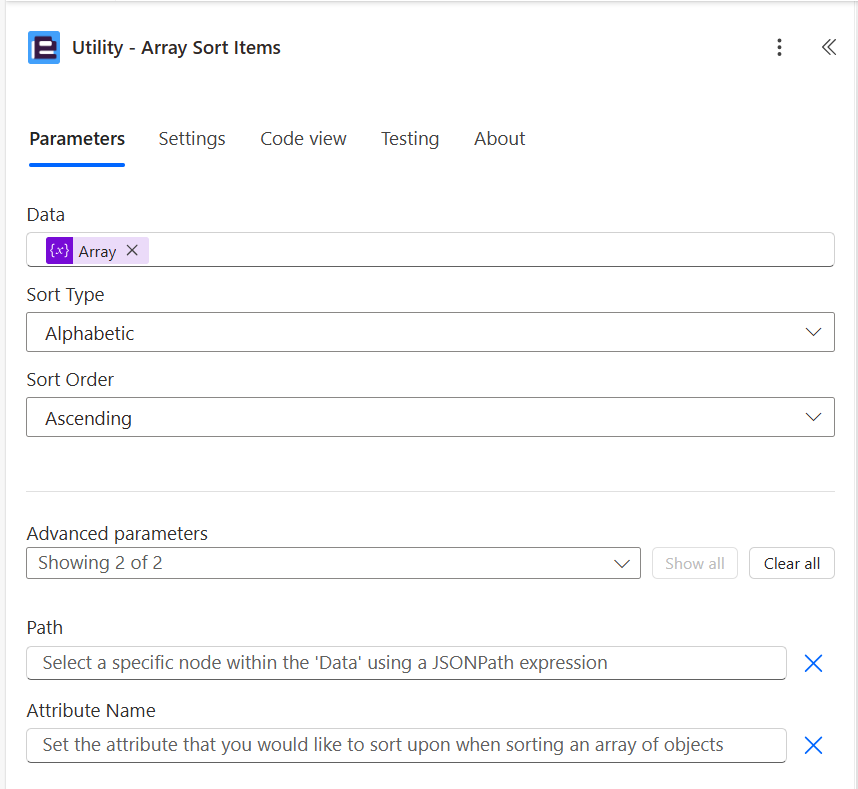 Utility - Array Sort Items – Encodian Customer Help
